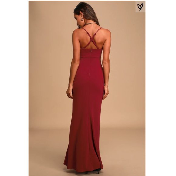 Lulus | Dresses | Lulus Red Mermaid Maxi Dress New | Poshmark